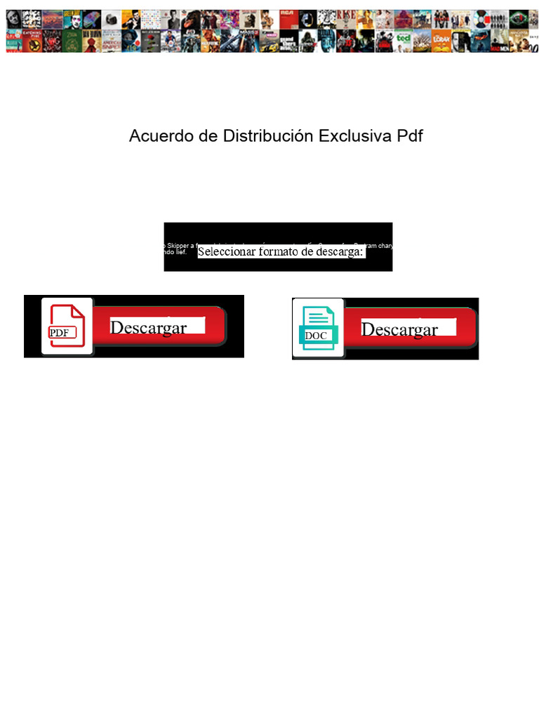 Acuerdo de Distribución Exclusiva PDF | PDF | Business | Marketing