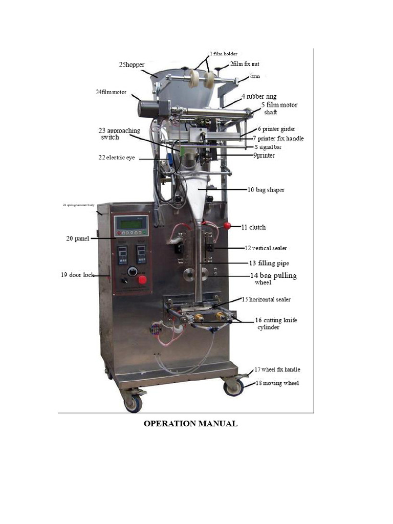 Operating Instructions for Packing Machine | PDF | Clutch | Gear