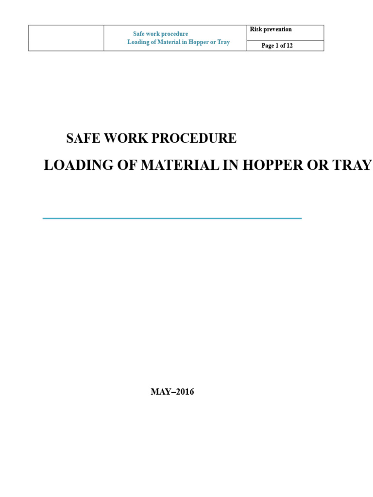 PTS Material Loading in Hopper or Trough PDF | PDF | Personal ...