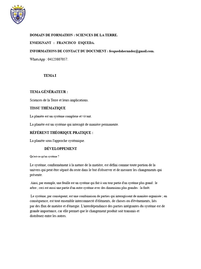 Guide Des Sciences de La Terre 5ème Année | PDF | Terre | Atmosphère