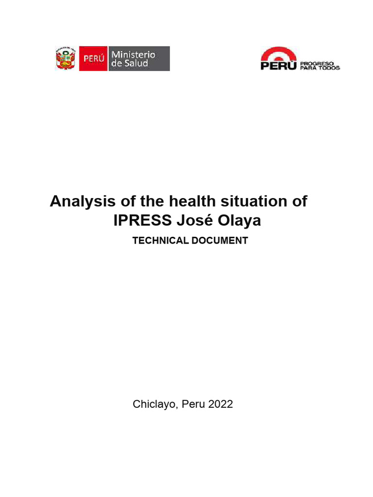 Analysis of The Health Situation of IPRESS José Olaya: Chiclayo, Peru ...