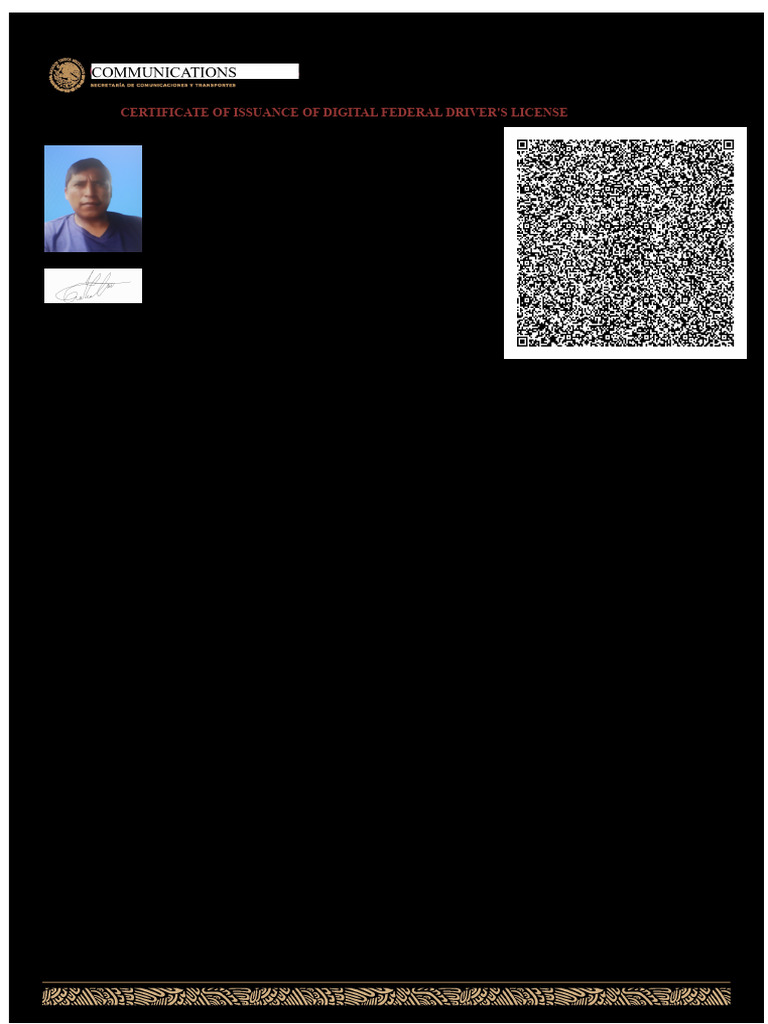 Certificate of Issuance of Digital Federal Driver'S License | PDF ...