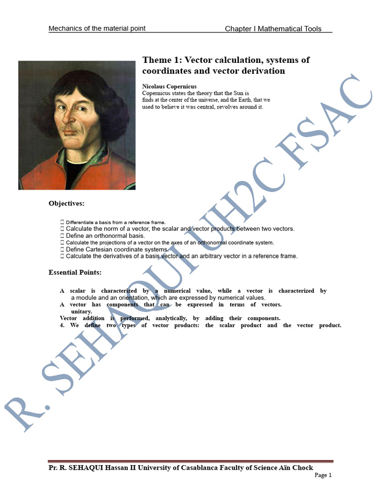 Vector Calculus | PDF | Euclidean Vector | Scalar (Mathematics)