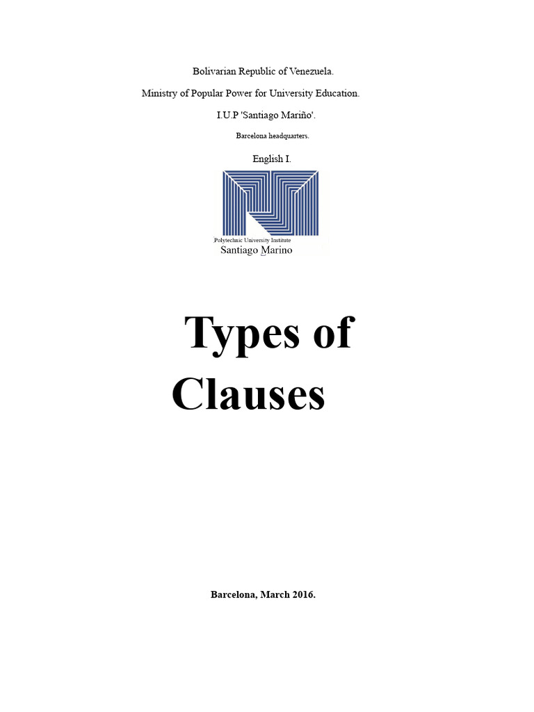 Understanding English Clauses Explained | PDF | Sentence (Linguistics ...