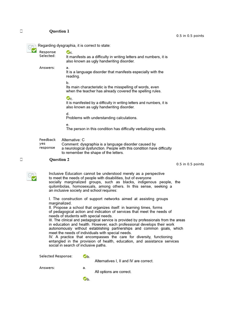 Questionnaire Unit 2 | PDF | Learning Disability | Dyslexia