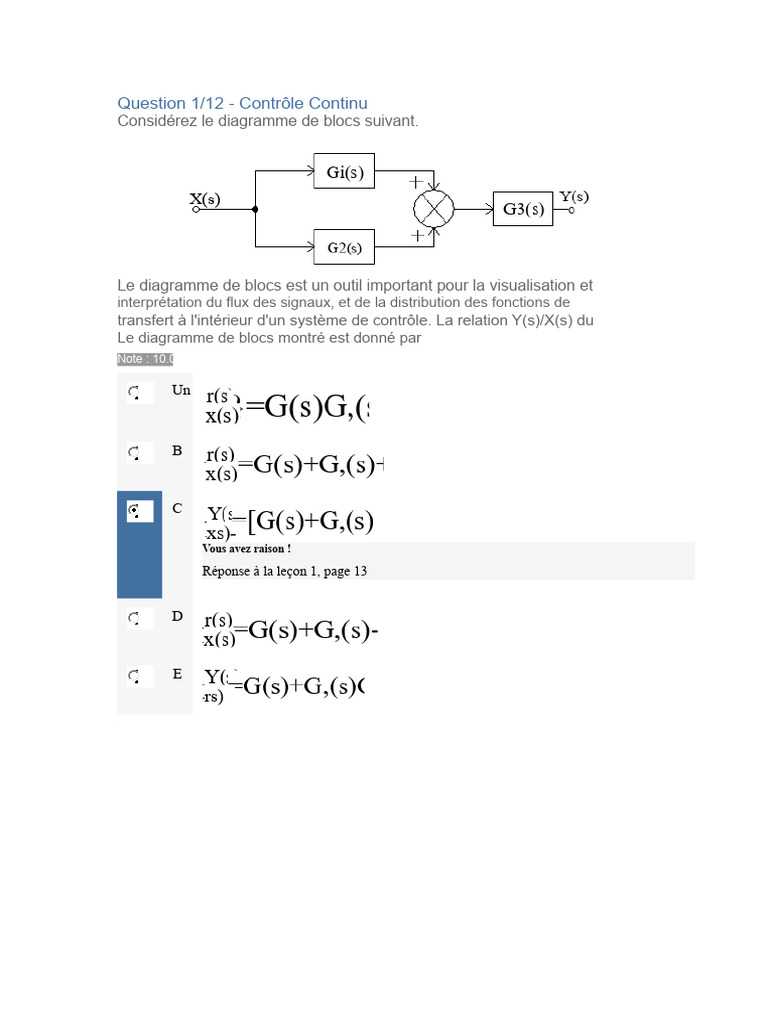 Objectif - Contrôle Continu - Note 100 | PDF | Mathématiques appliqués ...