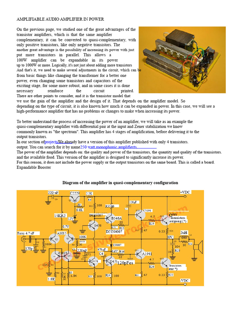 High-Power Amplifier Design Guide | PDF | Amplifier | Power Supply