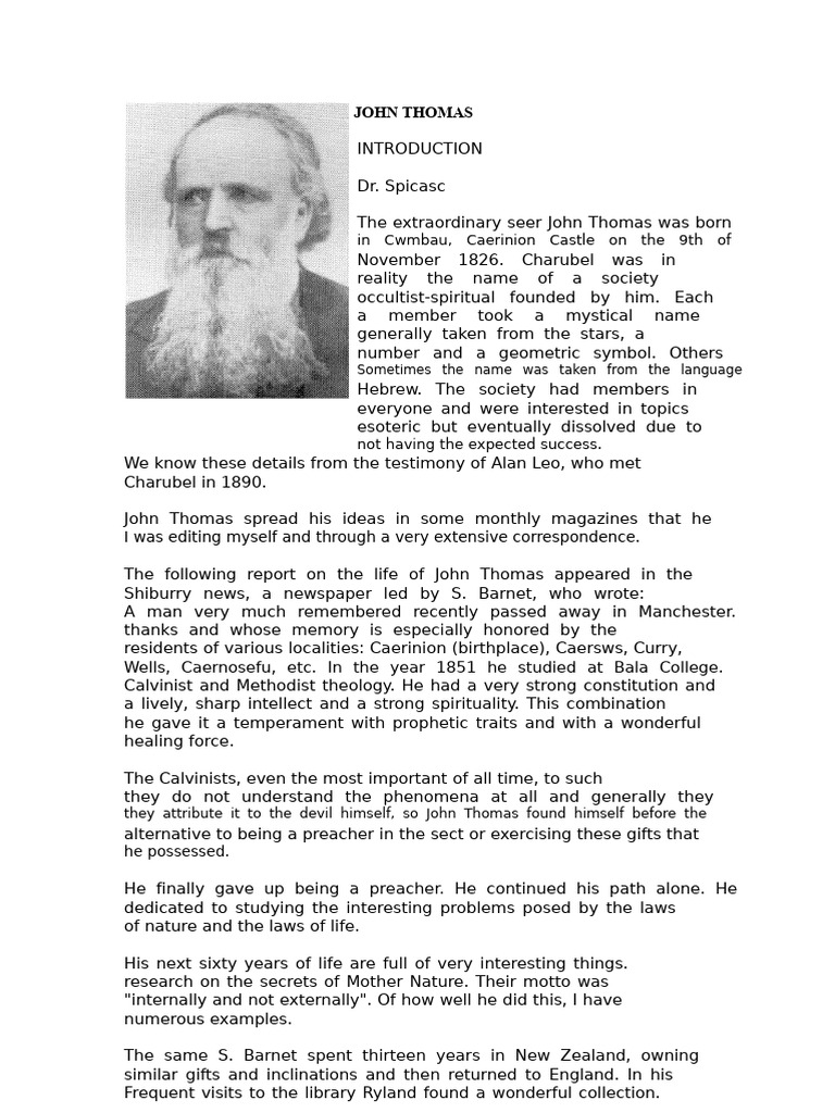 Life and Legacy of John Thomas, Charubel | PDF | Horoscope | Western ...