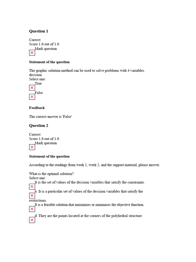 Partial Week 4 Decision Making Model | PDF | Linear Programming
