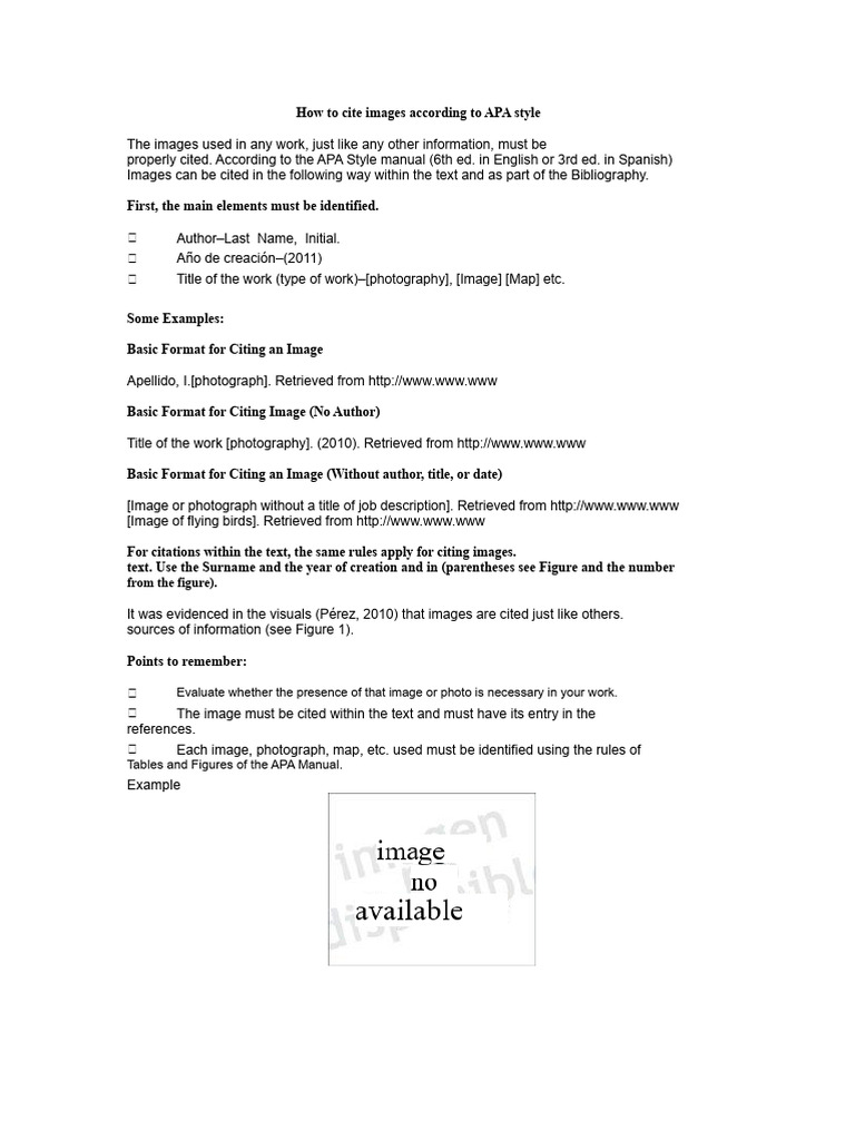 How to cite images according to APA style.docx | PDF | Apa Style | Image
