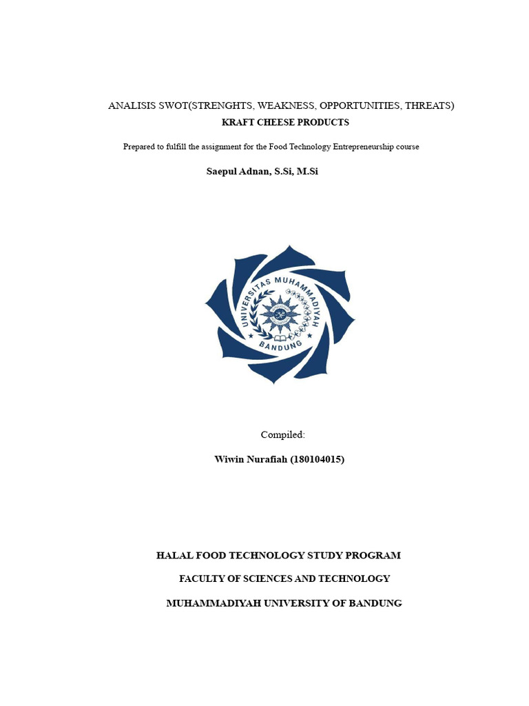 SWOT Analysis of Kraft Cheese Products | PDF | Cheese | Mondelez ...