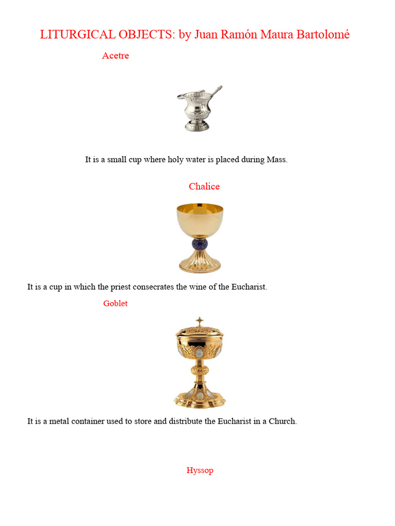 Essential Liturgical Objects Explained | PDF