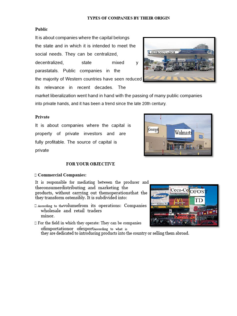 Types of Companies by Their Origin | PDF | Partnership | Limited ...