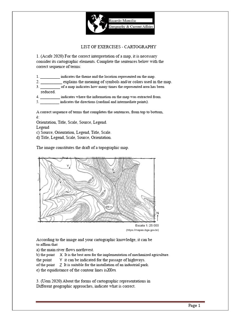 Exercises - Cartography | PDF | Map | Cartography