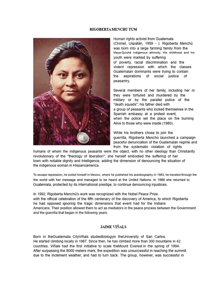 Rigoberta Menchú Tum | PDF