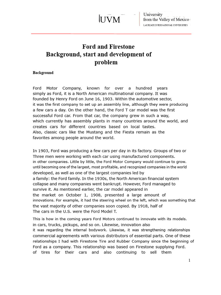 Ford Firestone Case | PDF | Utilitarianism | Ford Motor Company