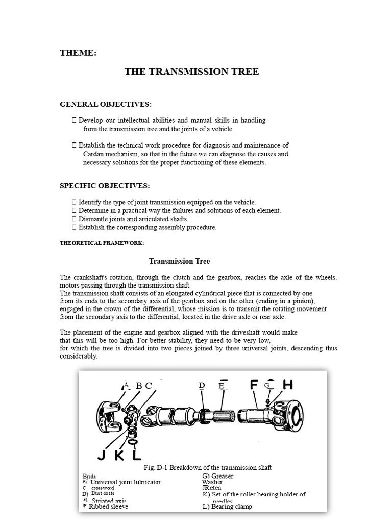 Transmission Tree and Joint Mechanisms | PDF | Axle | Land Vehicles