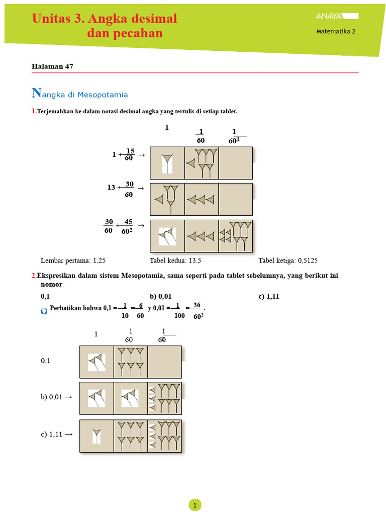 Angka Desimal dan Pecahan dalam Matematika | PDF