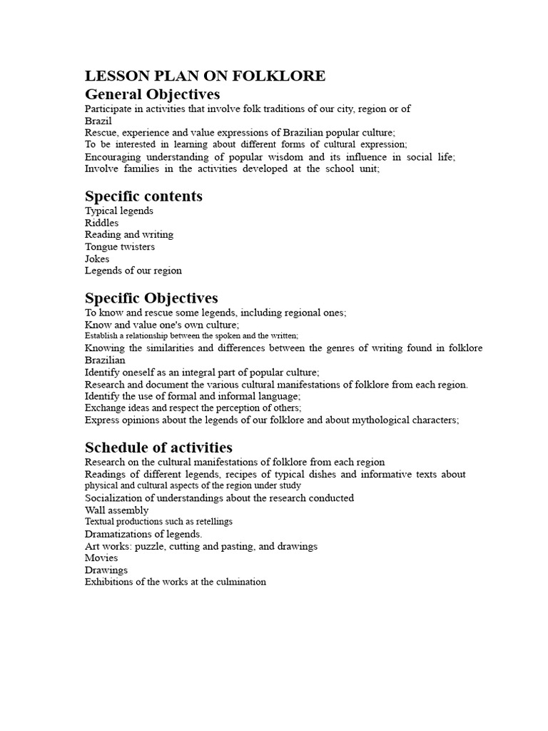 Folklore Legends and Lesson Plan Model | PDF | Werewolves