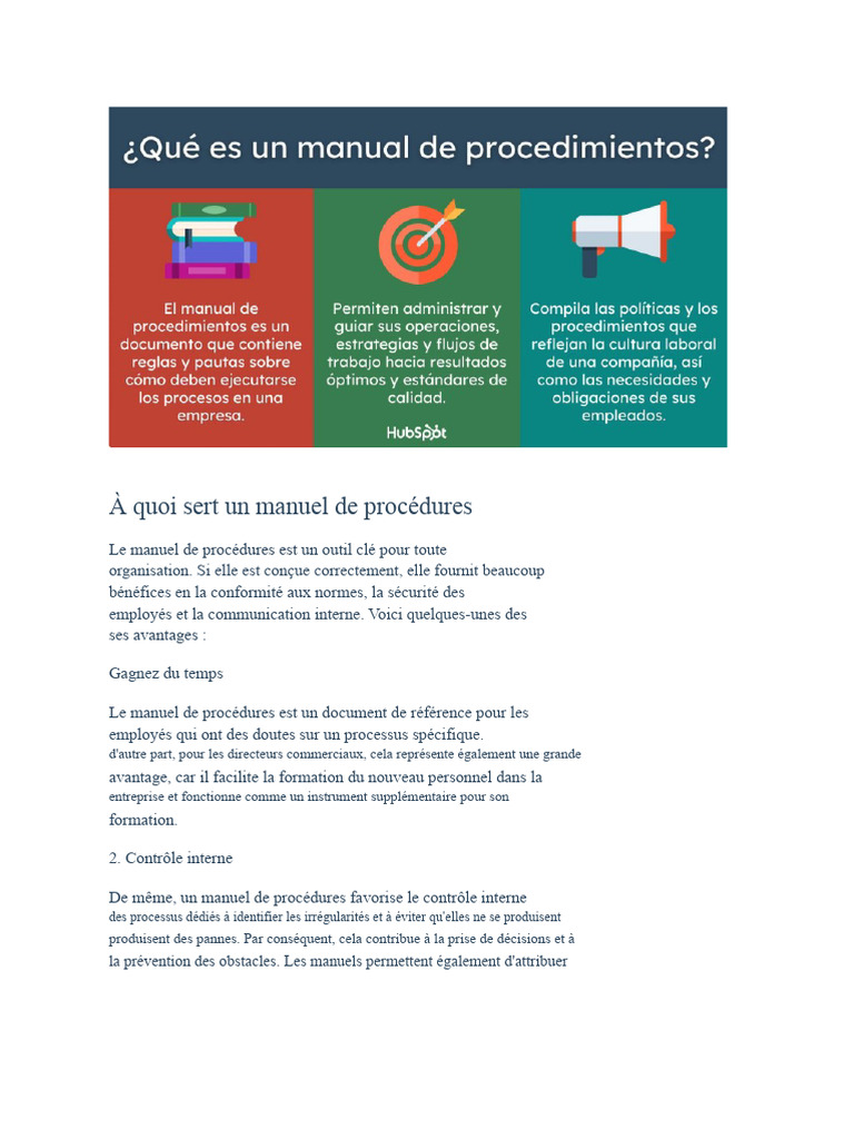 Avantages d'un manuel de procédures | PDF | Business | Contrôle interne