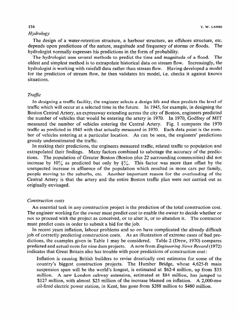 Lambe (1973) - Predictions in Soil Engineering-4 | PDF | Hydrology | Flood