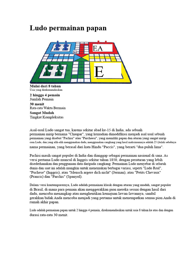 Panduan Lengkap Permainan Ludo | PDF