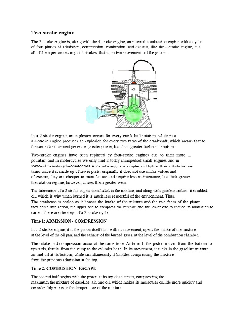 Two-Stroke and Four-Stroke Engine | PDF | Internal Combustion Engine ...