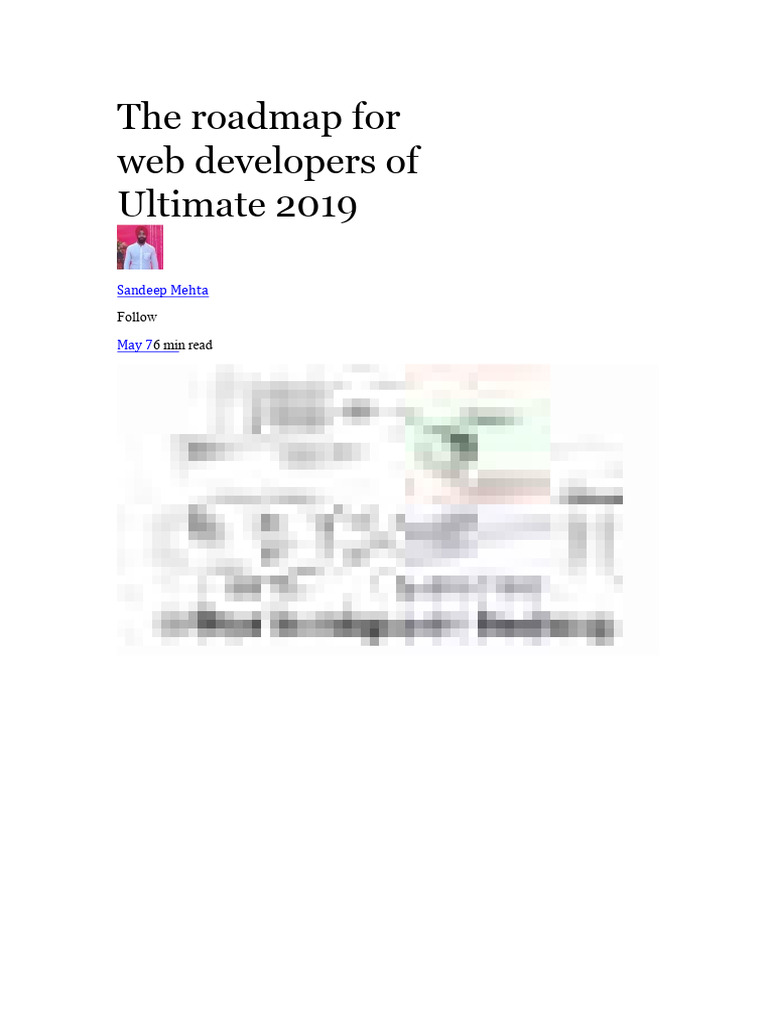 Roadmap For Web Developers | PDF | Java Script | Web Development