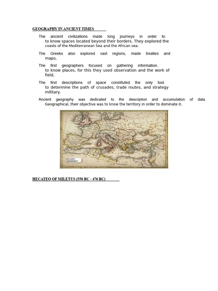 Ancient Geography: Key Figures & Concepts | PDF | Geography | Heliocentrism