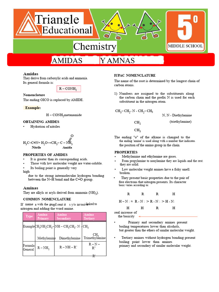 Sheet On Amides and Amines | PDF | Amine | Amide