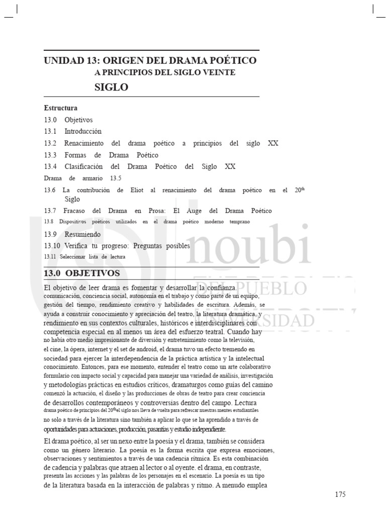 Origen Del Drama Poético A Principios Del Siglo XX | PDF | Poesía | Teatro