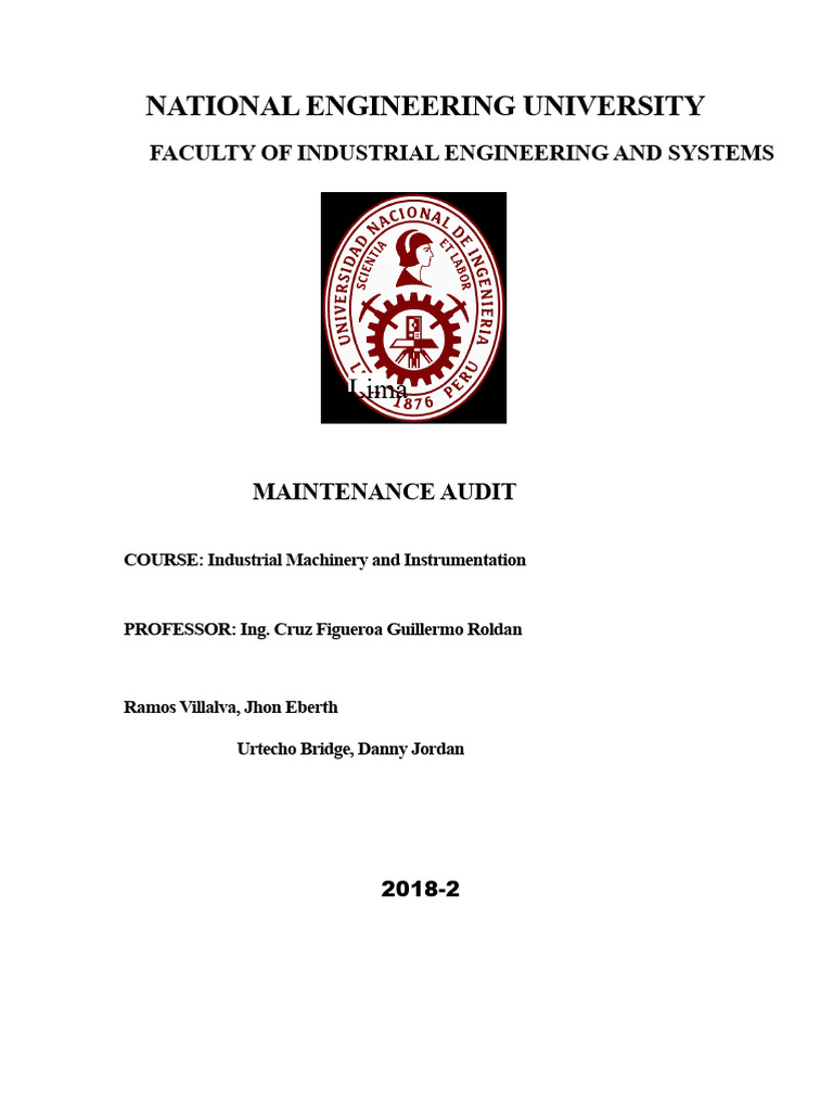 Maintenance Audit for Industrial Systems | PDF | Audit
