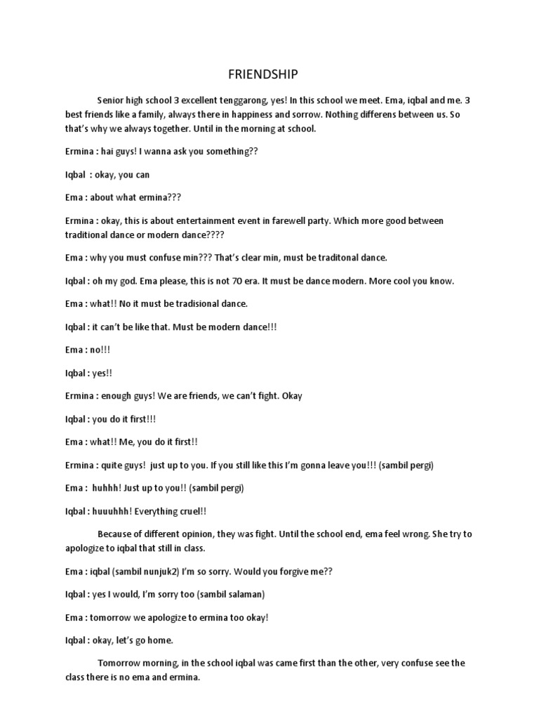 The Power of Friendship Overcomes Differences | PDF