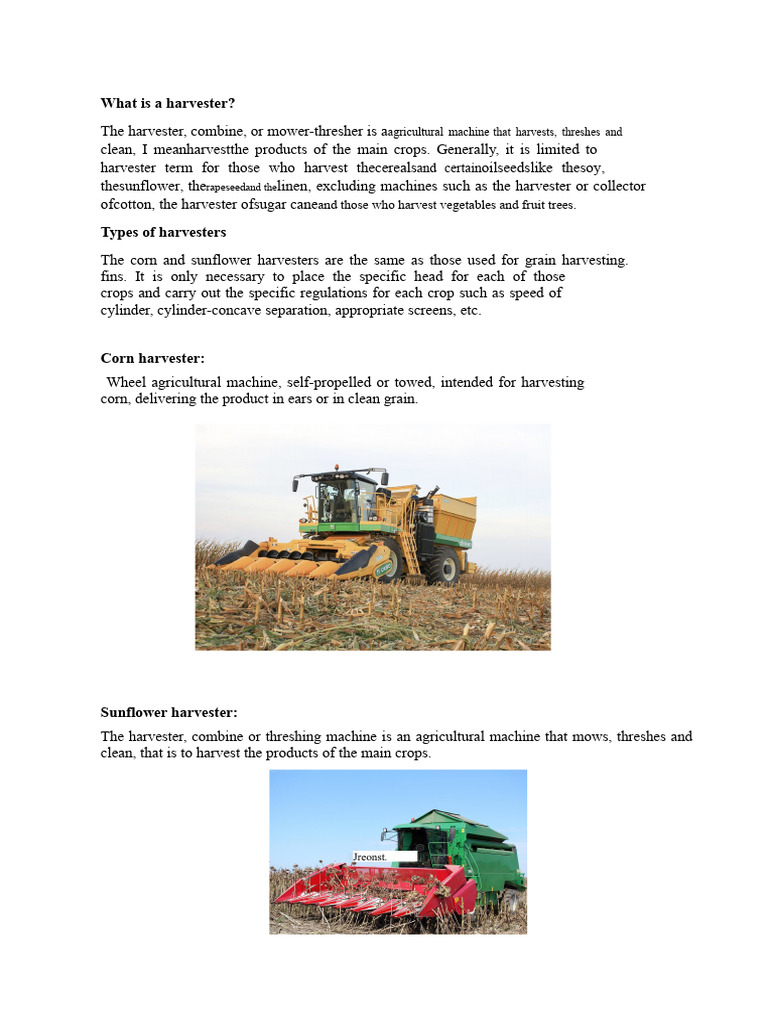 What Is A Harvester? | PDF