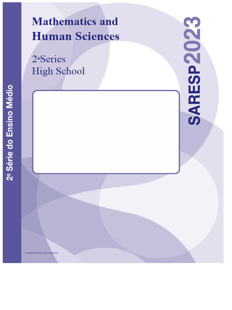 Mathematics, Human Sciences and Writing - 2nd Year of High School - 1 | PDF