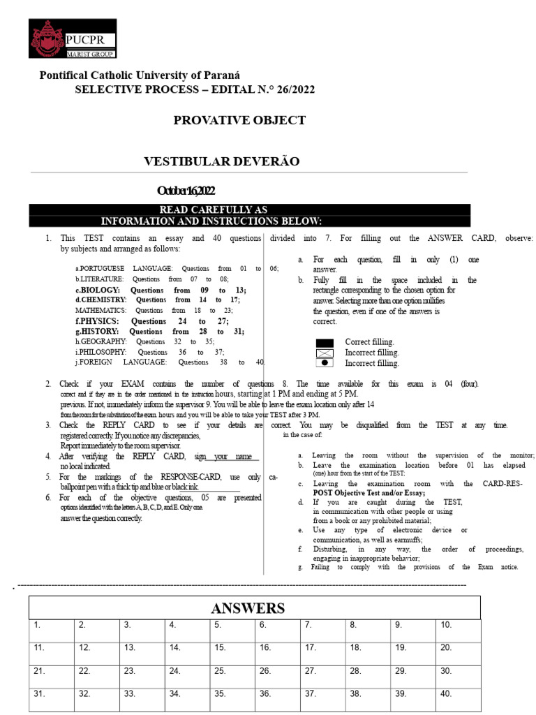 Summer 2022 Entrance Exam Answer Key DC Rev | PDF | Chlorine | Temperature