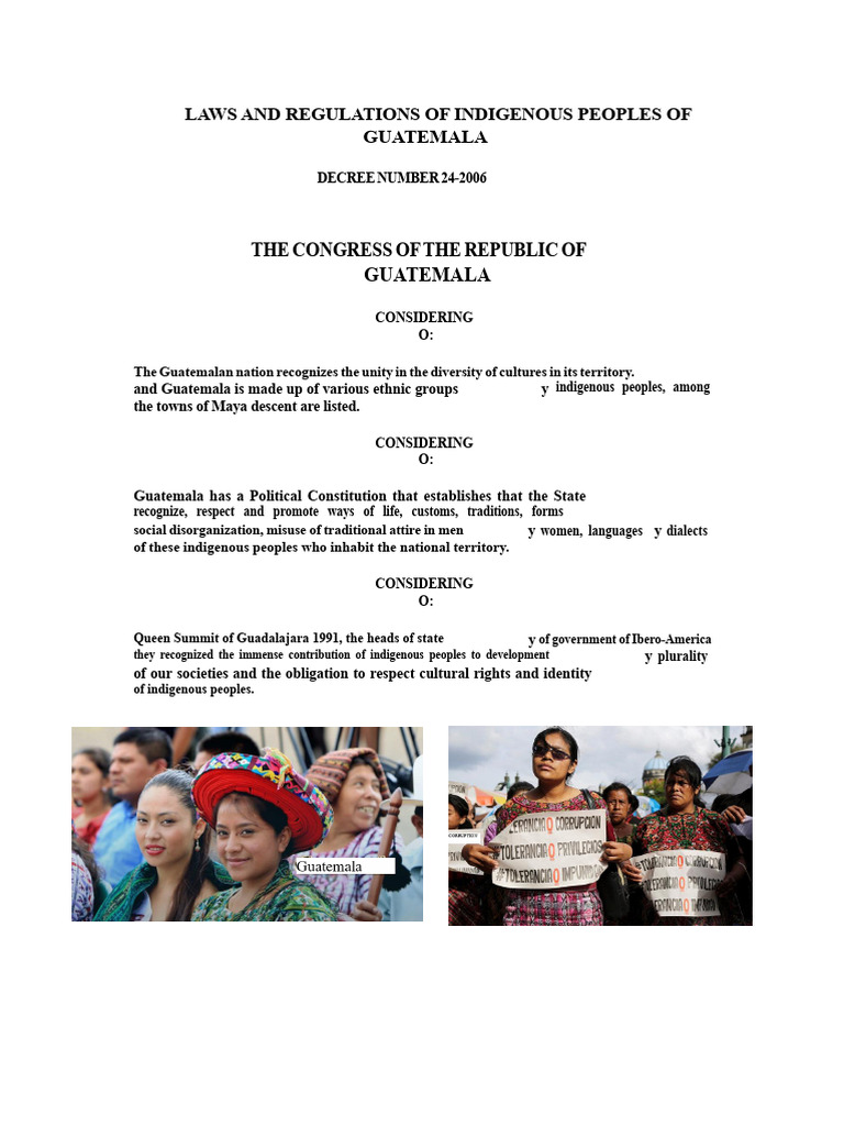 Indigenous Peoples' Laws in Guatemala | PDF | Operating System ...