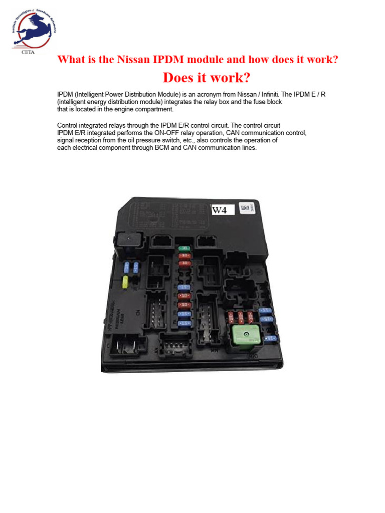 Understanding Nissan IPDM Module | PDF | Relay | Manufactured Goods