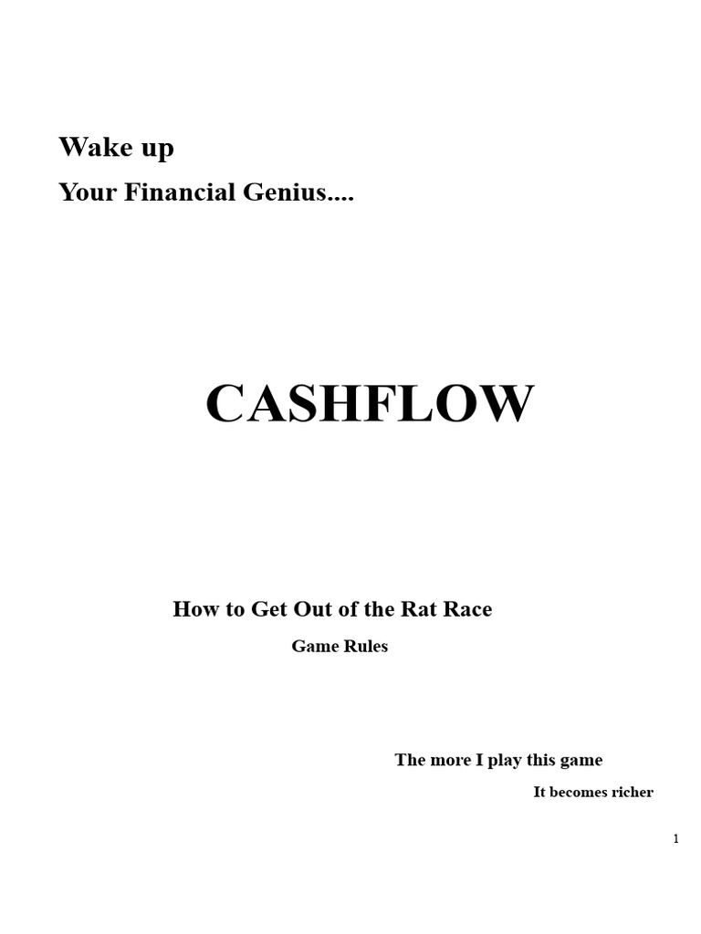 CASHFLOW Game Rules and Strategies | PDF | Debt | Mortgages
