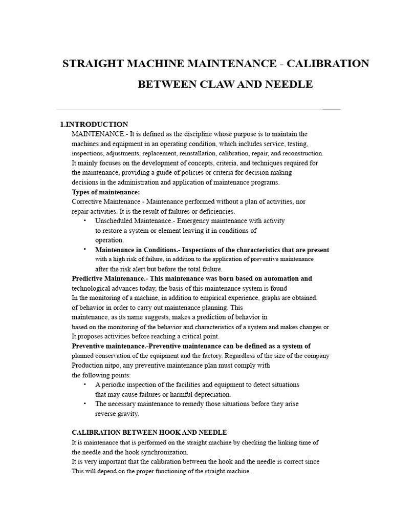 Calibration Between Hook and Needle | PDF