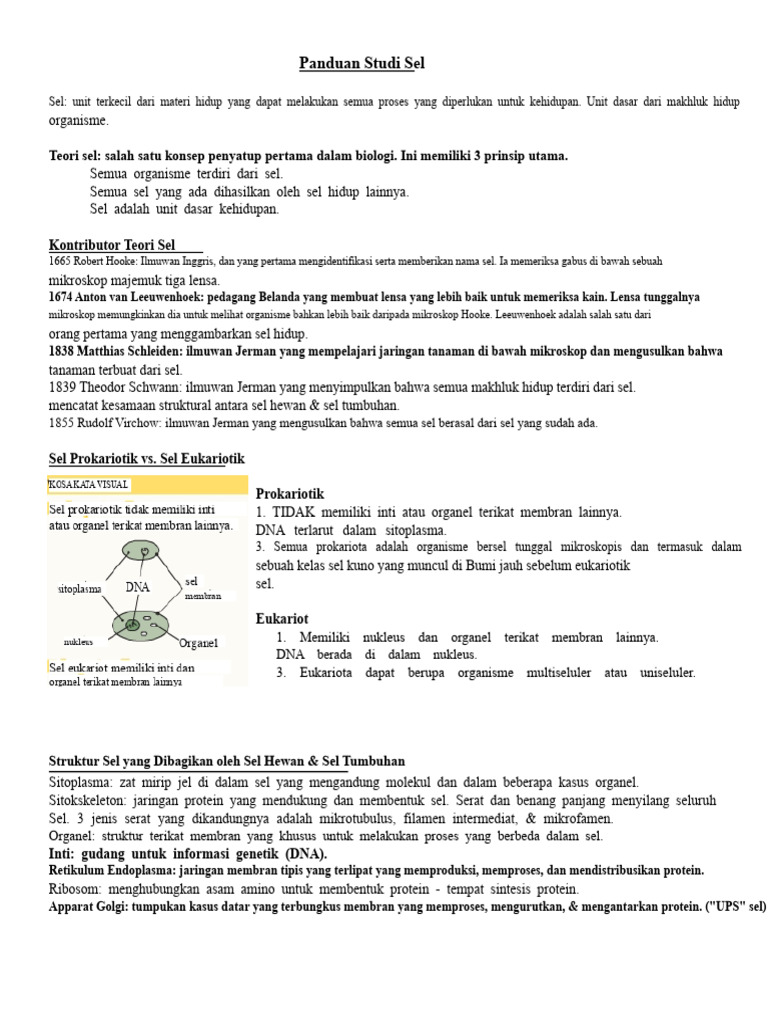 Lembar Cheat Sel | PDF