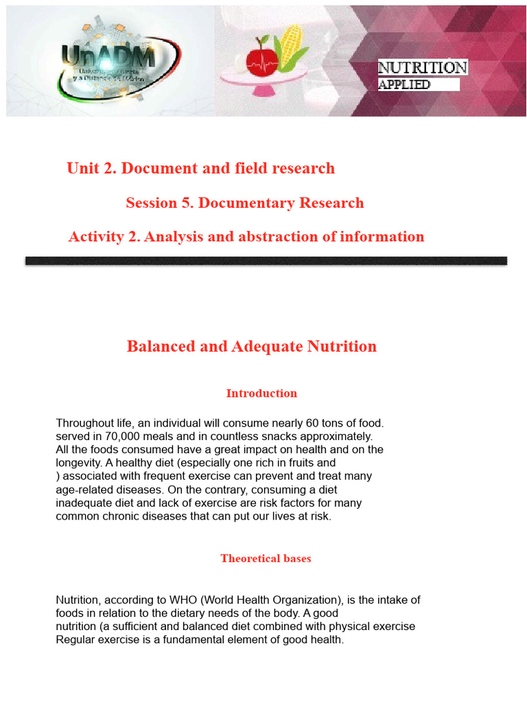 Balanced Nutrition for Healthier Living | PDF | Diet (Nutrition) | Diet ...