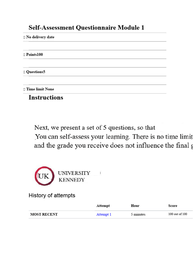 Self-Assessment Module 1 | PDF | Negotiation | Mediation