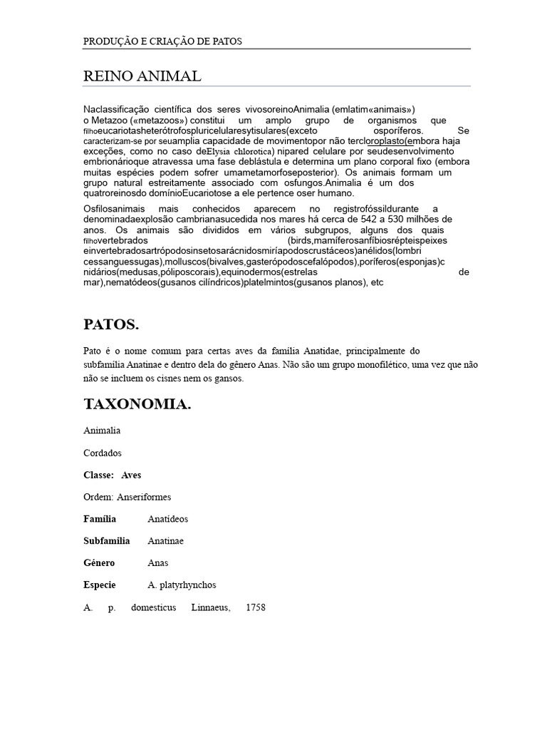 Anatomia e Criação de Patos | PDF | Pato | Pena (pássaro)