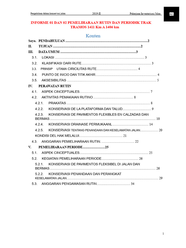LAPORAN PEMELIHARAAN RUTIN DAN PERIODE ILAVE.docx | PDF