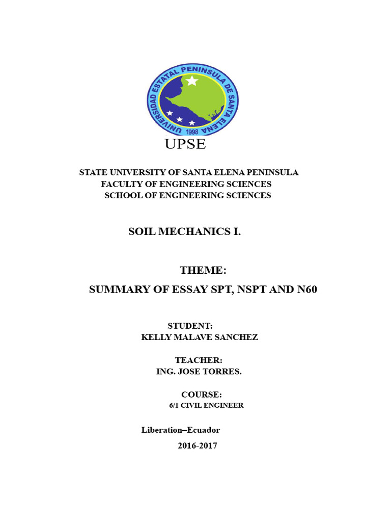 SPT Test Summary and N60 Measurement Guide | PDF