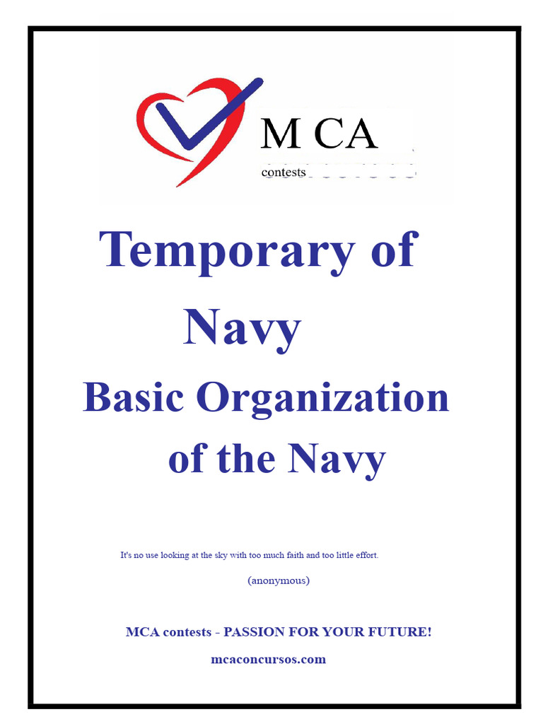 Basic Organization of The Navy Class 1 | PDF | Navies | Military