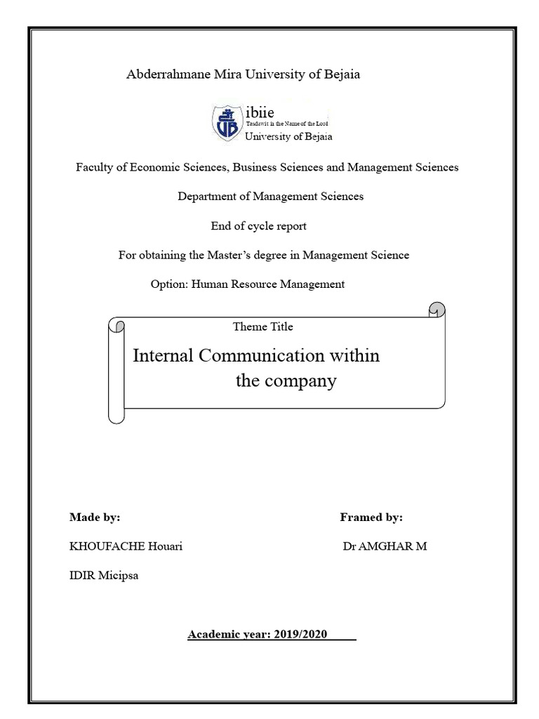Internal Communication Within The Company | PDF | Nonverbal ...