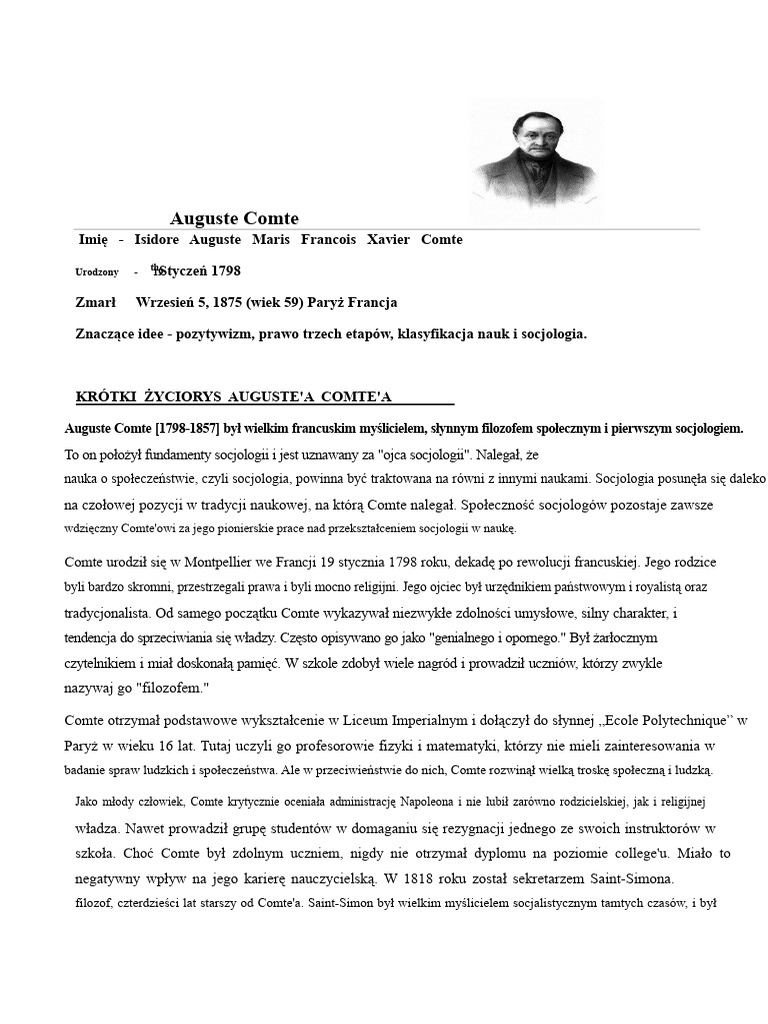 Auguste Comte | PDF