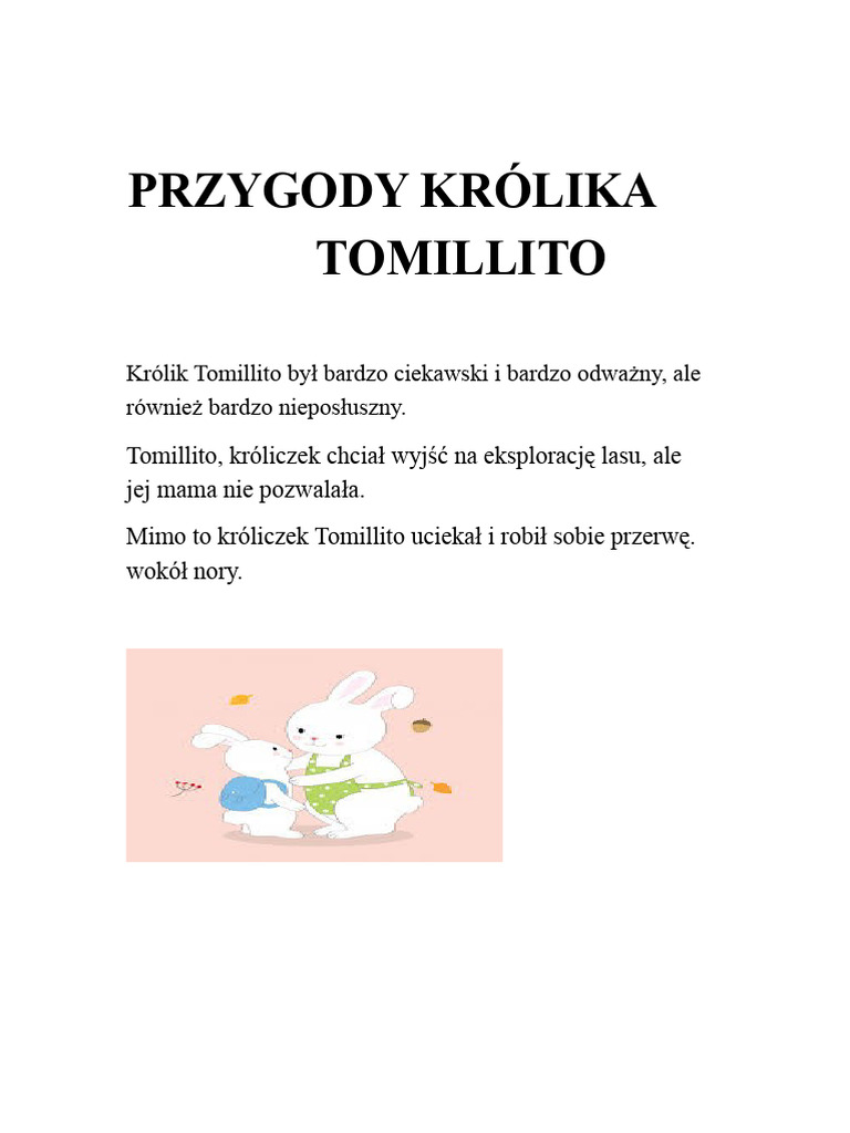 Przygody Królika Tomillito | PDF